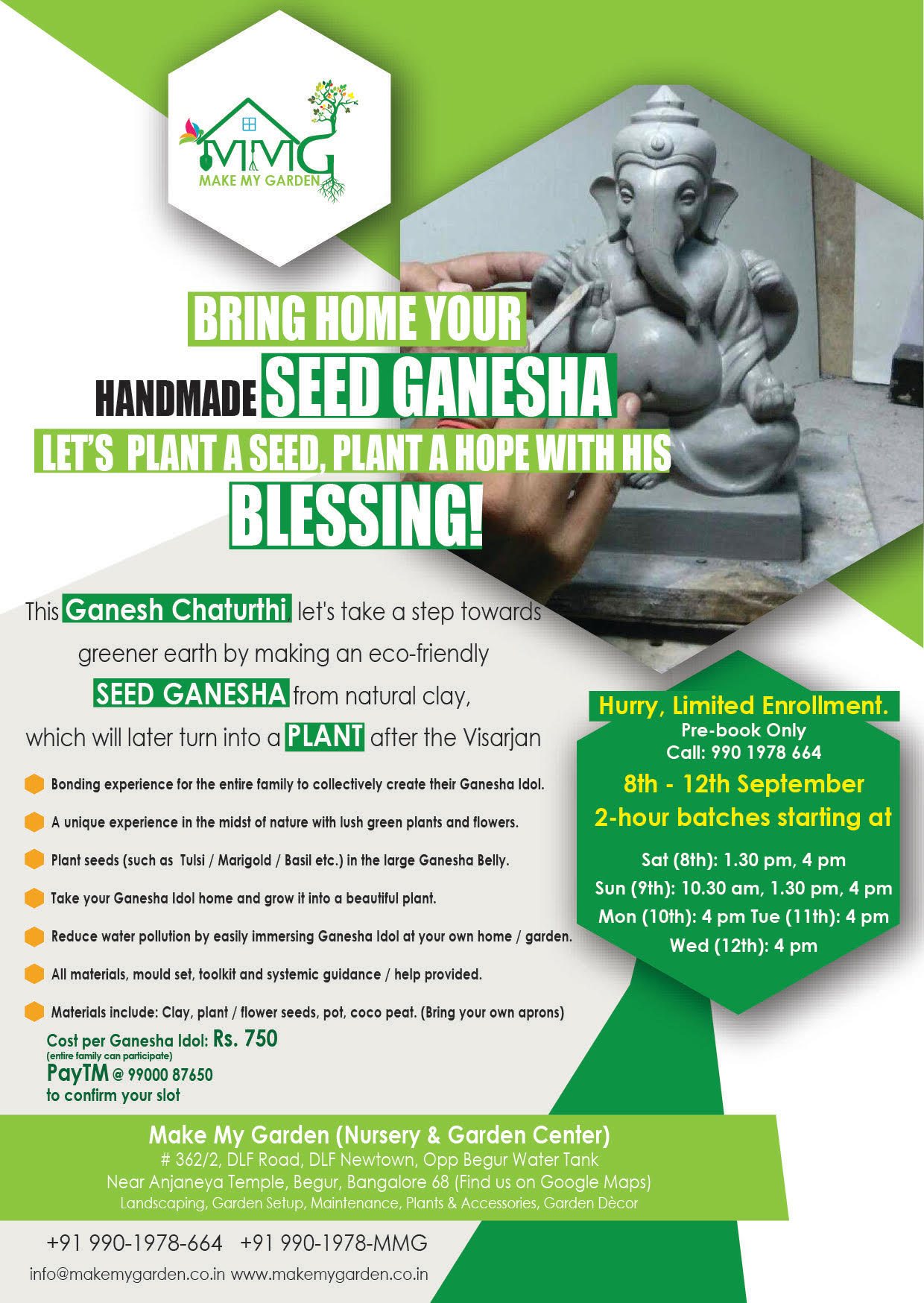 Bring home your handmade seed Ganesha let’s plant a seed, plant a hope ...